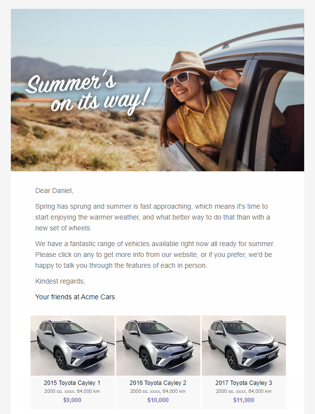 Drive vehicle sales this summer with our 'Summer Wheels' campaign ...